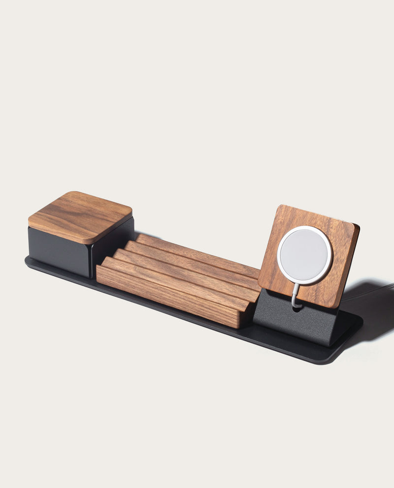 Gather Large Monitor Stand (Black/Walnut) – Ugmonk