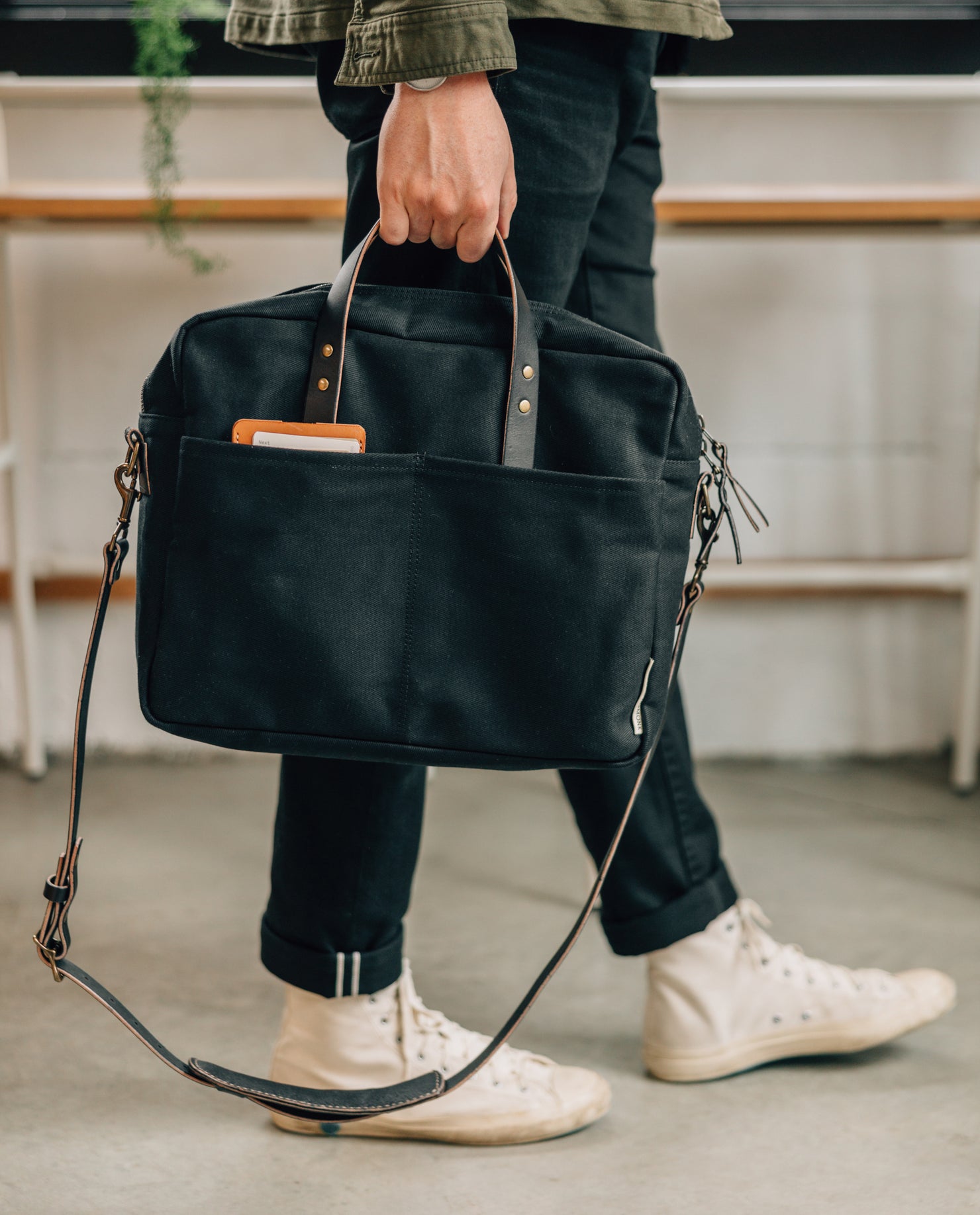 Prospect Briefcase (J. Stark × Ugmonk - Black/Black)