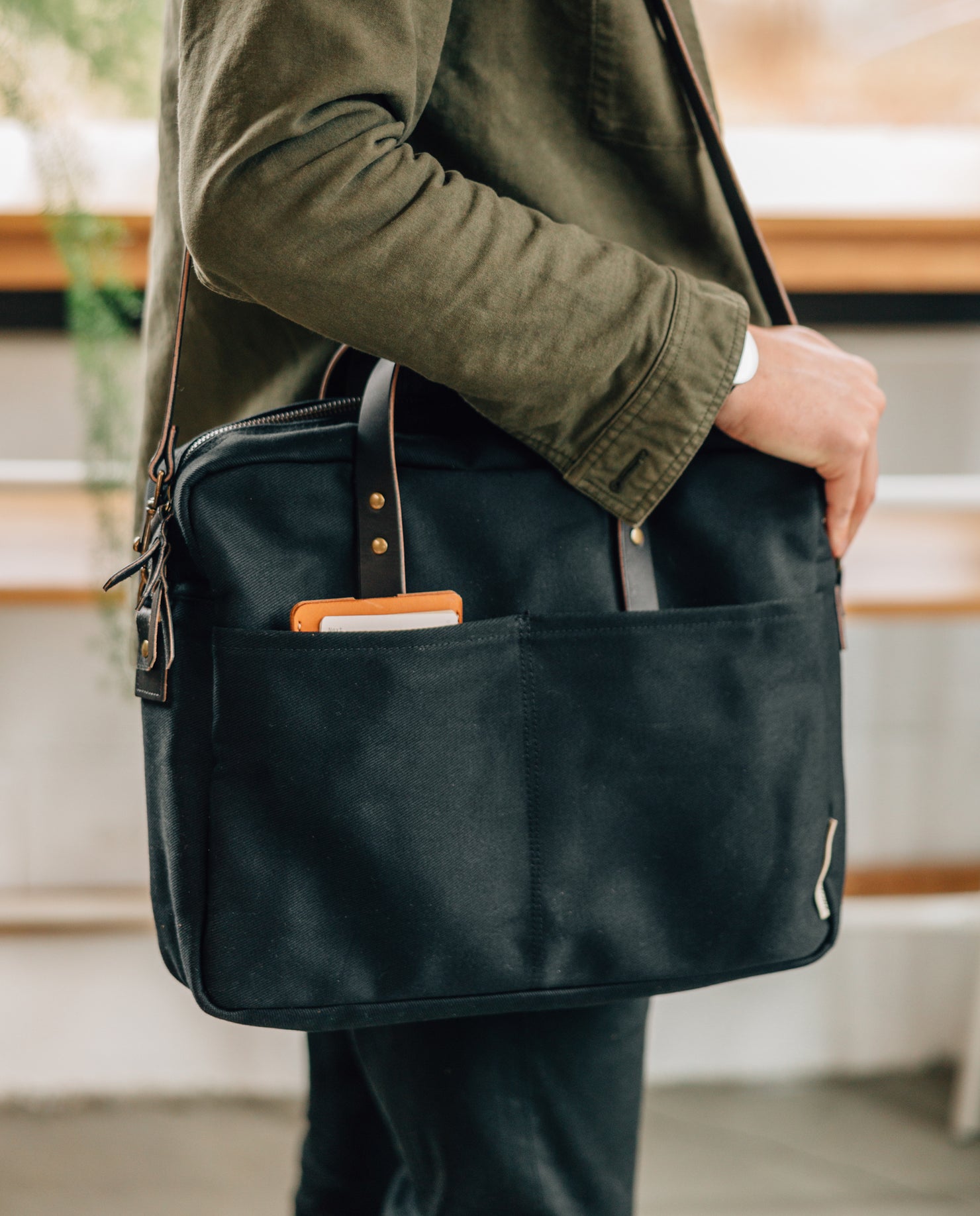 Prospect Briefcase (J. Stark × Ugmonk - Black/Black)