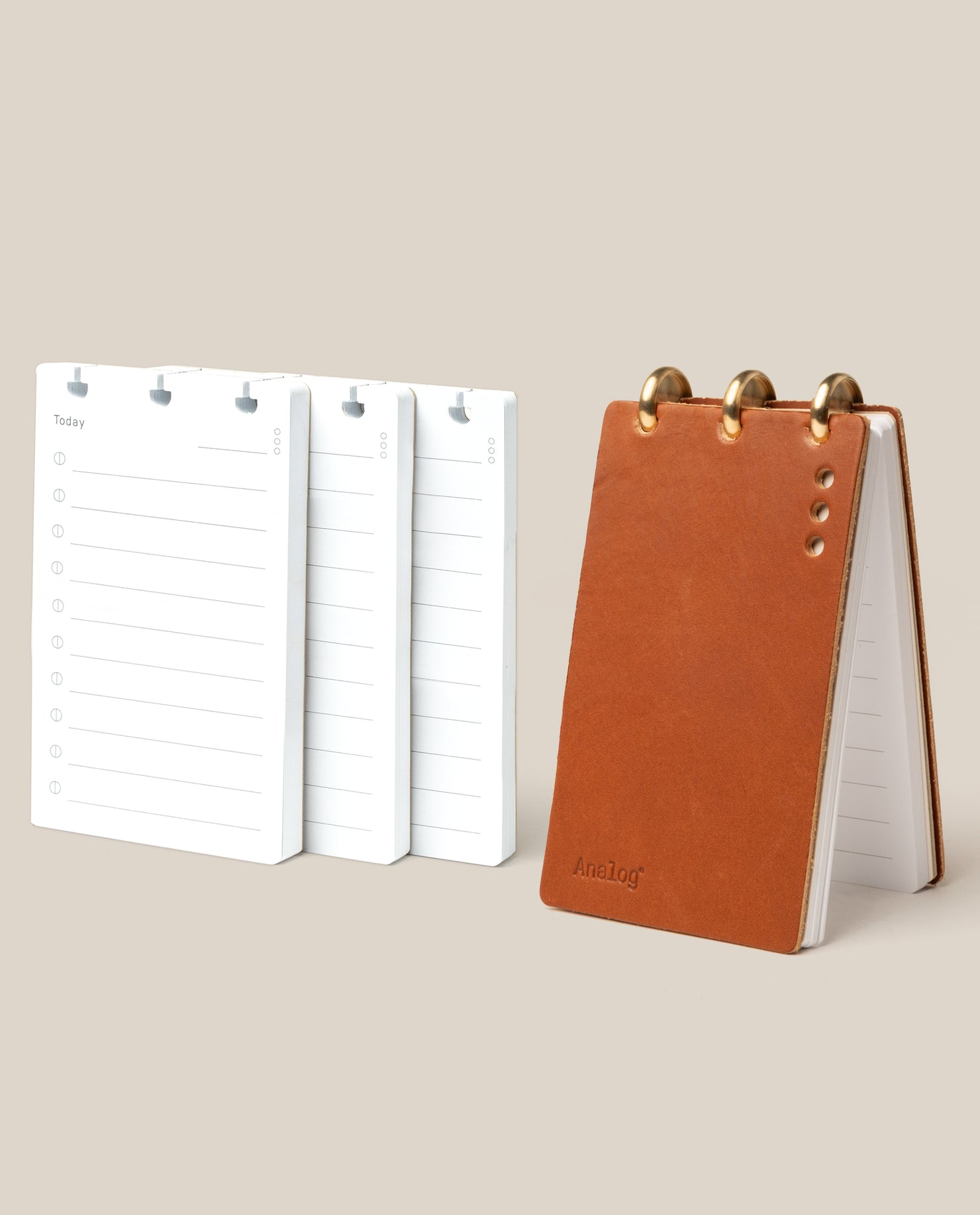 Leather Discbound Analog + 3 Refills (Tan) – Ugmonk
